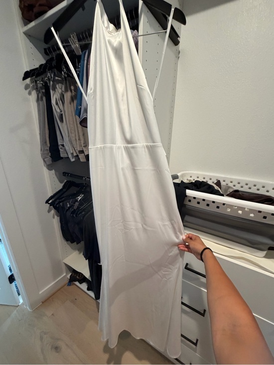 Lulus | Dresses | White Silky Slip Halter Dress | Poshmark